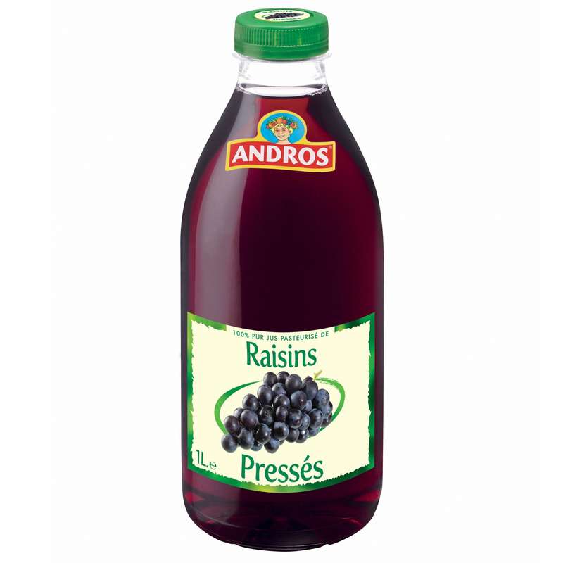 Jus de raisins pressés frais, Andros (1 L) | La Belle Vie : Courses en ...