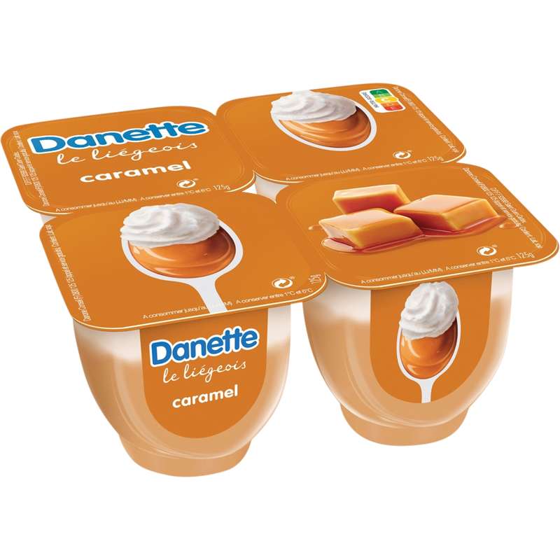 Liégeois au caramel, Danette (4 x 100 g) | La belle vie : Changez votre ...