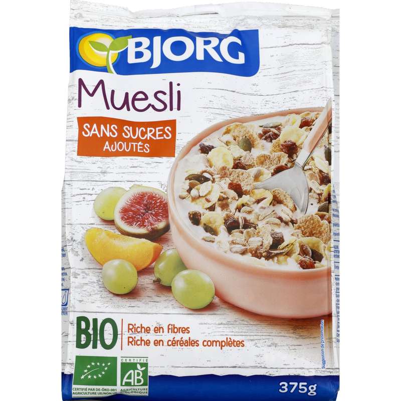 Muesli sans sucres ajoutés BIO, Bjorg (375 g) | La belle vie : Changez ...