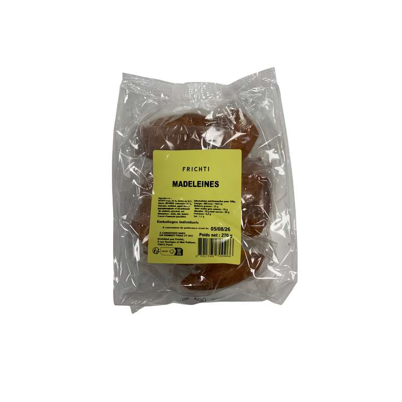 8 Madeleines pur beurre, Frichti (270 g) | La Belle Vie : Courses en ...