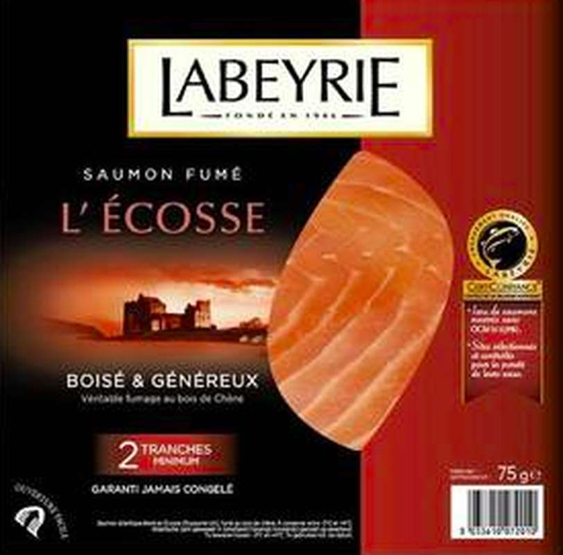 Saumon fumé Ecosse, Labeyrie (2 tranches, 75 g) | La belle vie ...