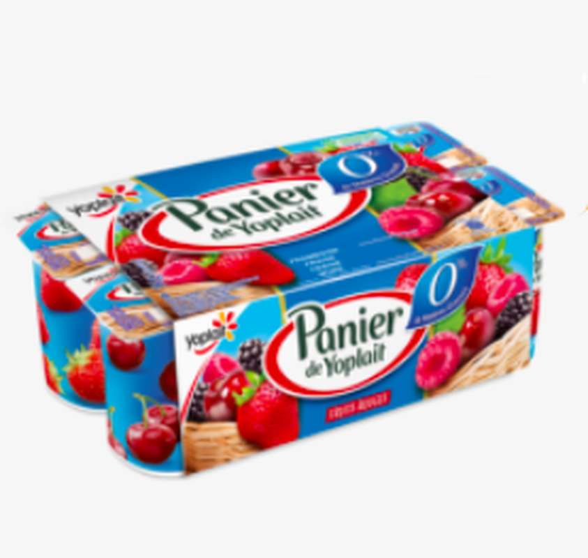 Yaourt 0% aux fruits rouges, Panier de Yoplait (8 x 125 g) | La belle ...