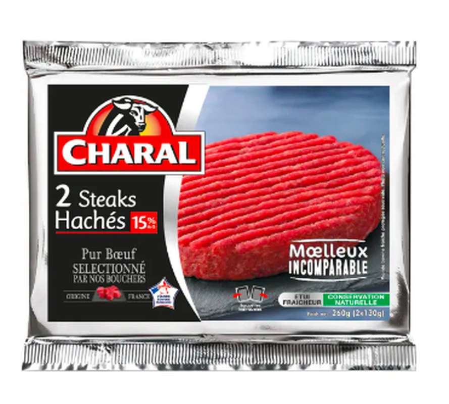 Steak haché 15% MG, Charal (2 x 130 g) | La belle vie : Changez votre ...