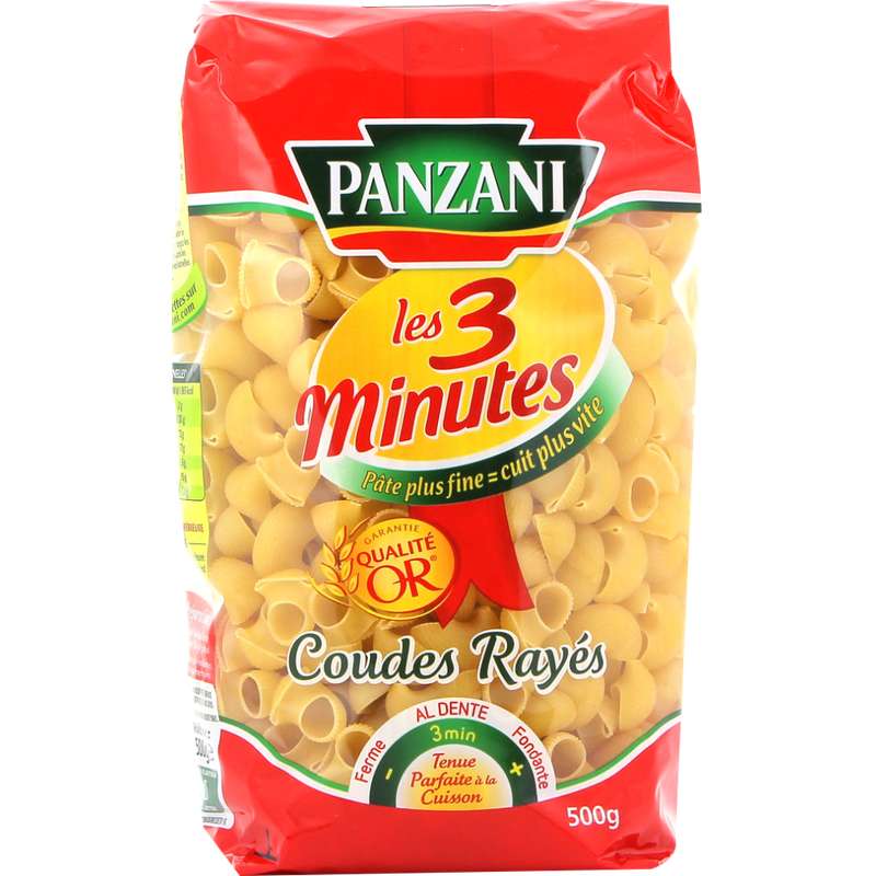 Coudes rayés cuisson rapide, Panzani (500 g) | La belle vie : Changez ...