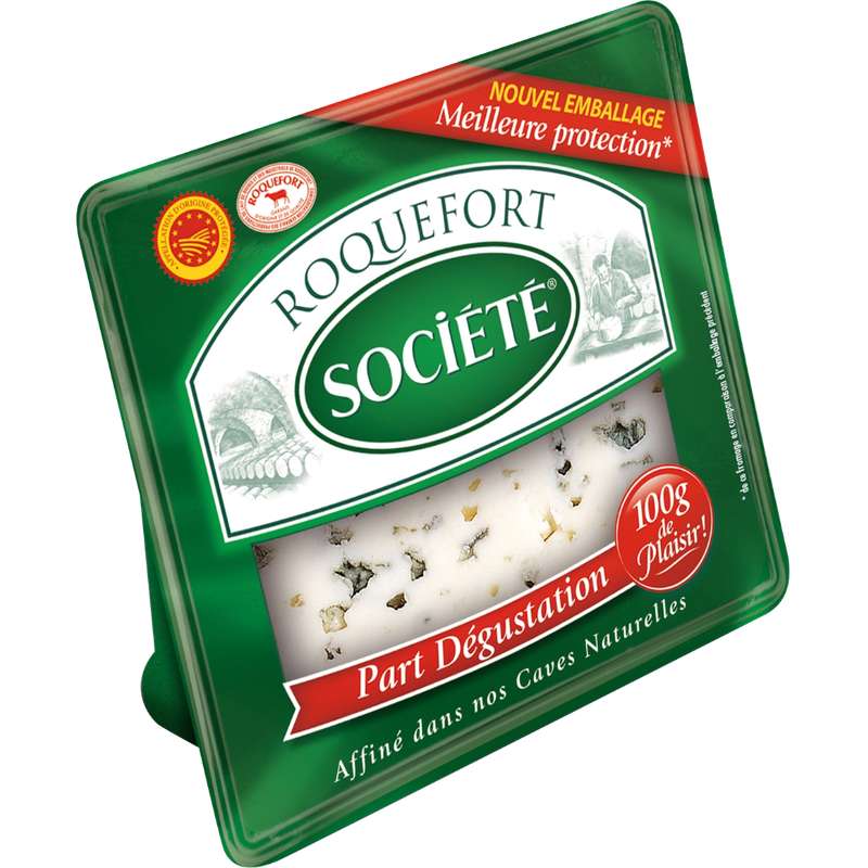Roquefort Cave Saveur AOP, Société (150 g) // DOUBLON NE PAS UTILISER ...