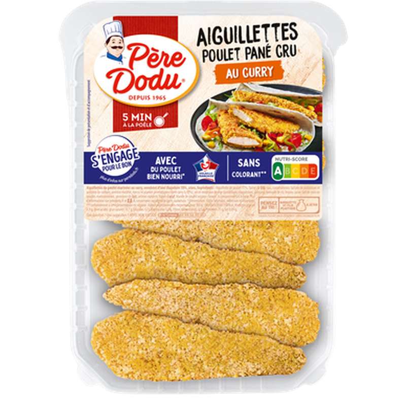 Aiguillette de poulet panée curry, Pere Dodu (300 g) | La Belle Vie ...