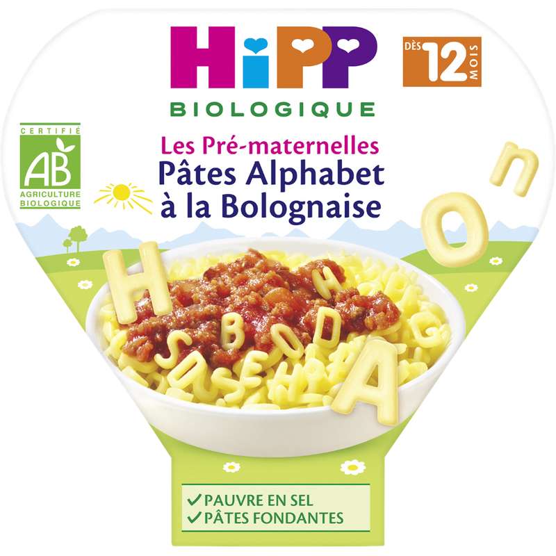 Les pré-maternelles pâtes alphabet à la bolognaise BIO - dès 12 mois ...