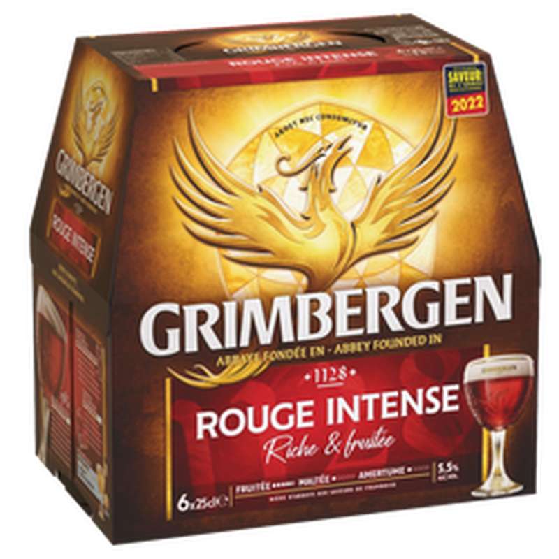 Pack de bière aromatisée fruits rouges, Grimbergen, 5.5° (6 x 25 cl ...