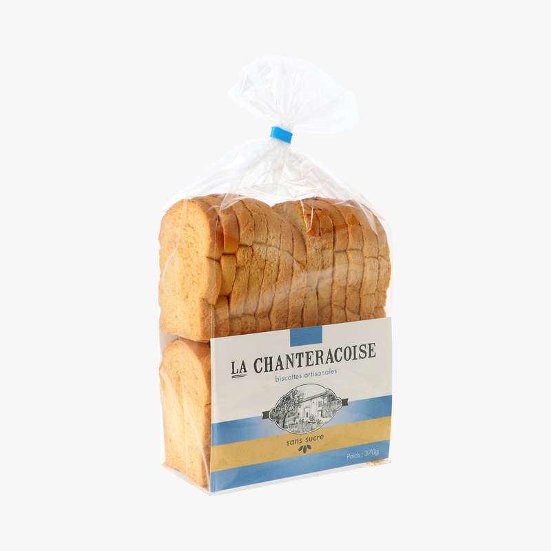 Biscottes artisanales sans sucre, La Chanteracoise (370g) | La Belle ...
