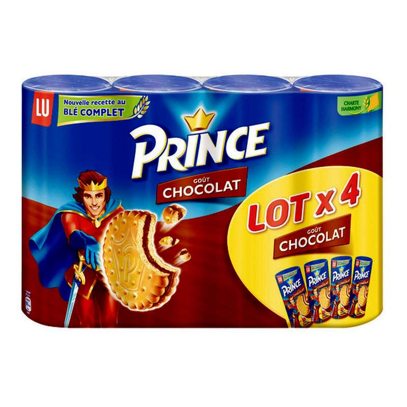 Biscuit Prince au chocolat, Lu LOT DE 4 (4 x 300 g) | La belle vie ...