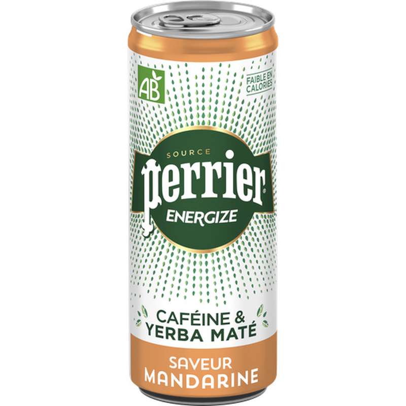 Boisson énergisante aromatisée saveur mandarine, Perrier Energize (33 ...