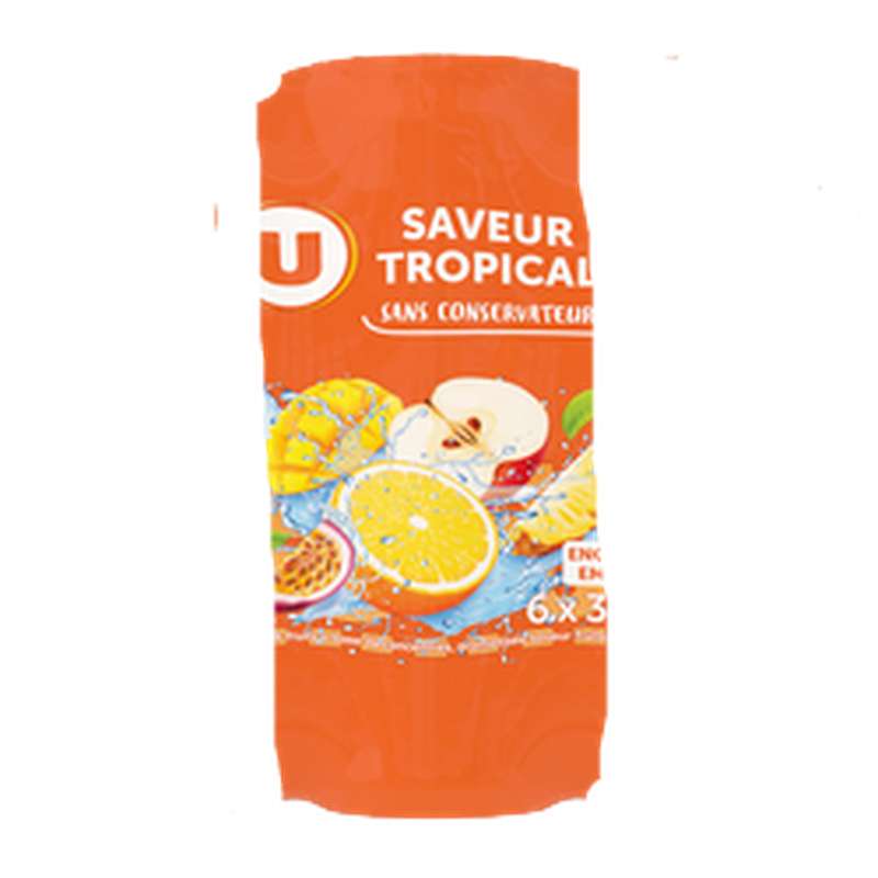 Boisson plate aux fruits Tropical, U (33 cl) | La Belle Vie : Courses ...