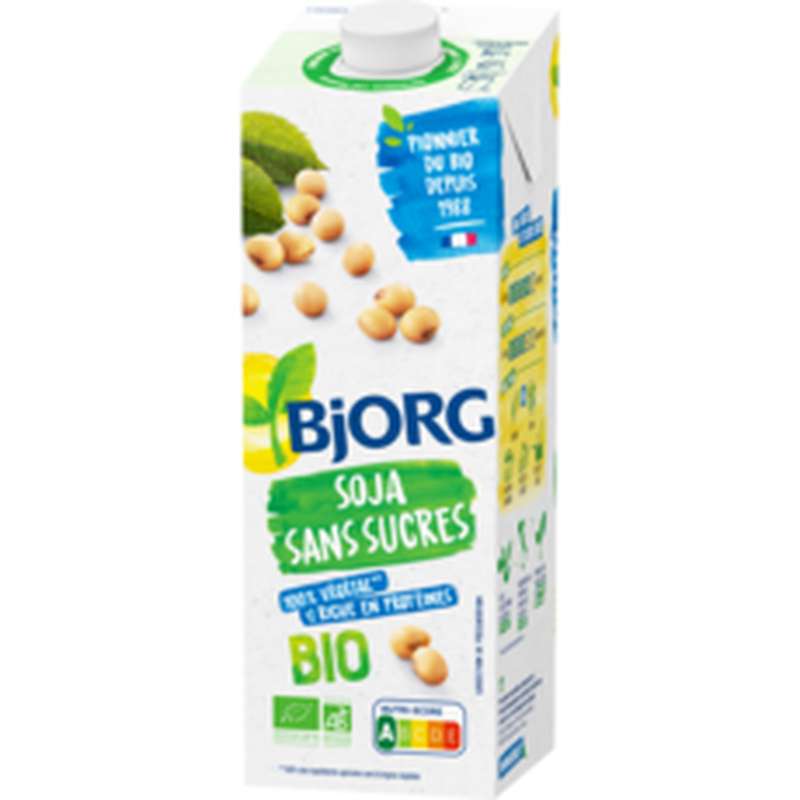 Boisson soja nature sans sucres BIO, Bjorg LOT DE 2 (2 x 1 L) | La ...