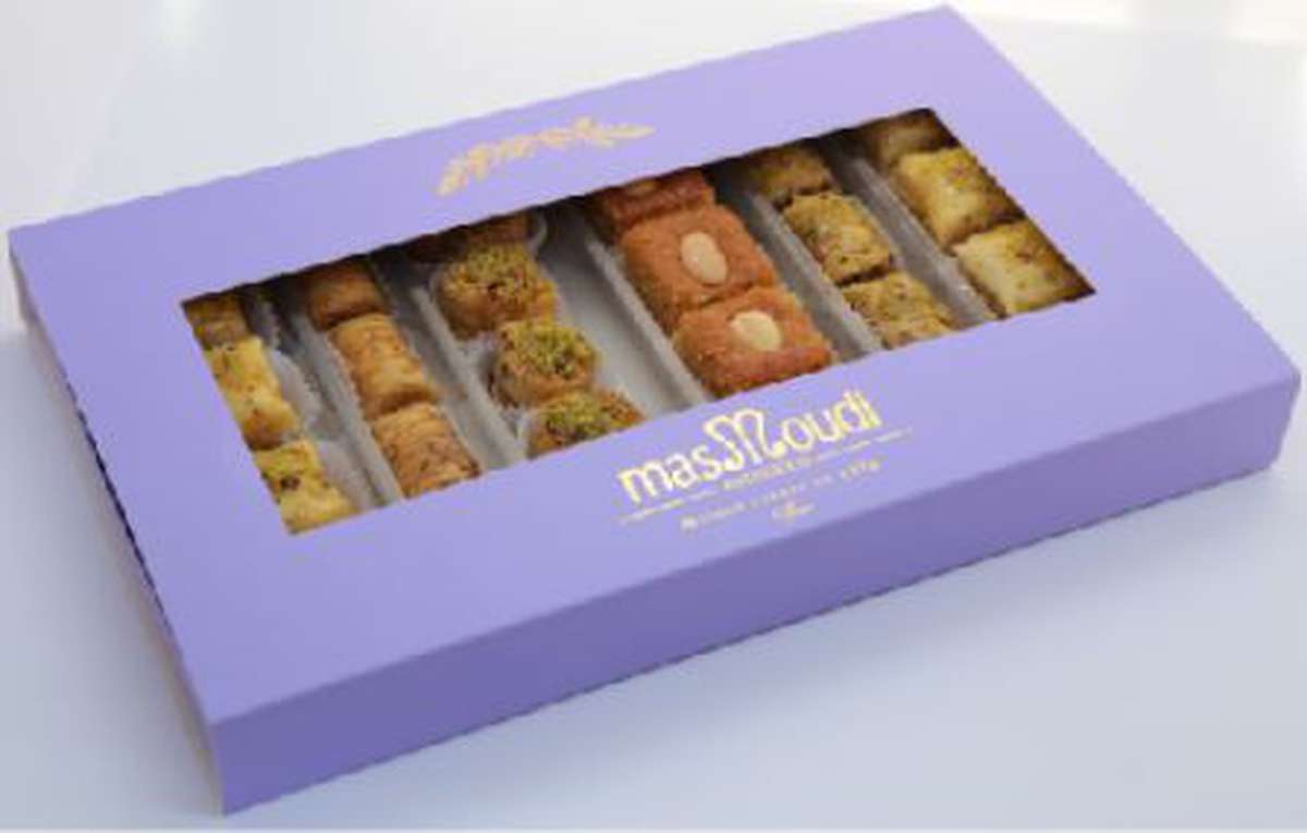 Coffret de 25 pâtisseries fines Libanaises, Masmoudi (645 g) | La belle ...