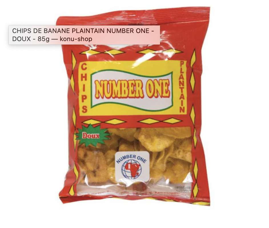 Chips de banane plantin doux, Number One (85 g) | La belle vie ...