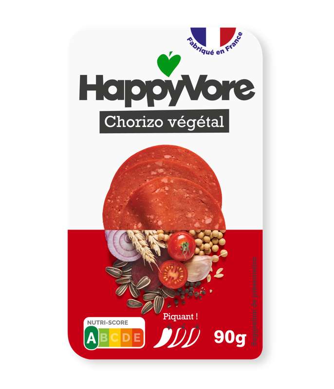 Chorizo végétal & gourmand, HappyVore (90 g) | La Belle Vie : Courses ...
