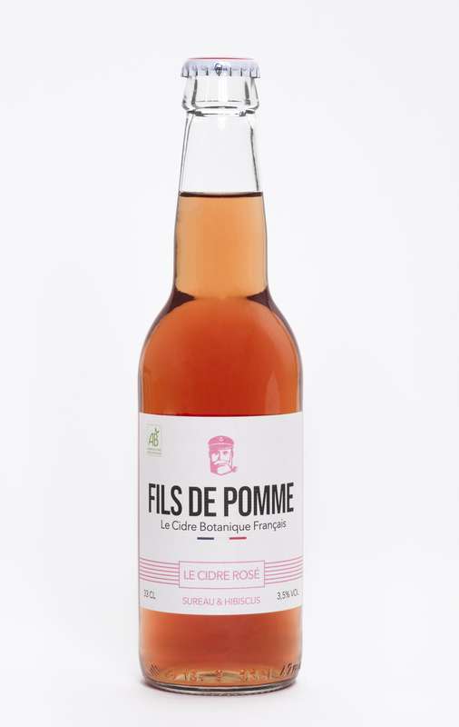 Cidre rosé Coquette infusé au Sureau et à l'hibiscus BIO, Fils de Pomme ...