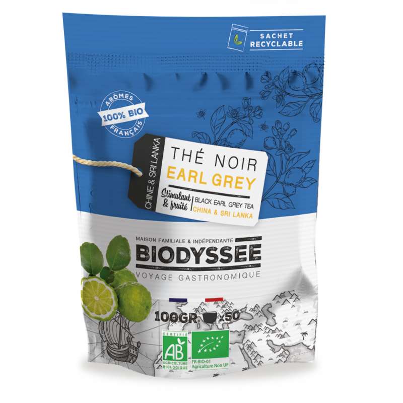 Thé noir Earl Grey BIO, Biodyssée (100 g) | La Belle Vie : Courses en ...