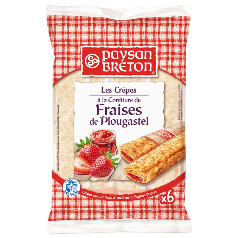 Crêpes fourrées à la confiture de fraises de Plougastel, Paysan Breton ...