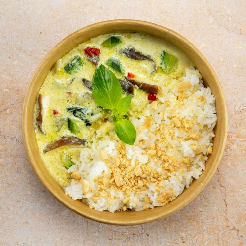 Curry vert de légumes, riz thaï (350 g) | Bam courses : Le plus grand ...