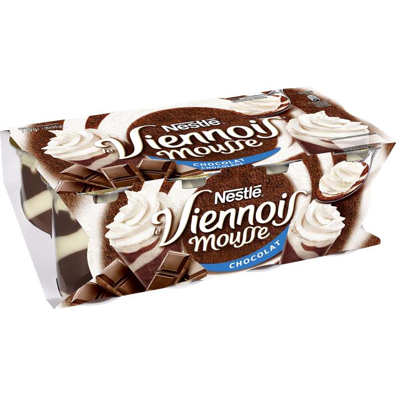 Mousse de Viennois au chocolat, Nestlé (8 x 90 g) | La belle vie ...