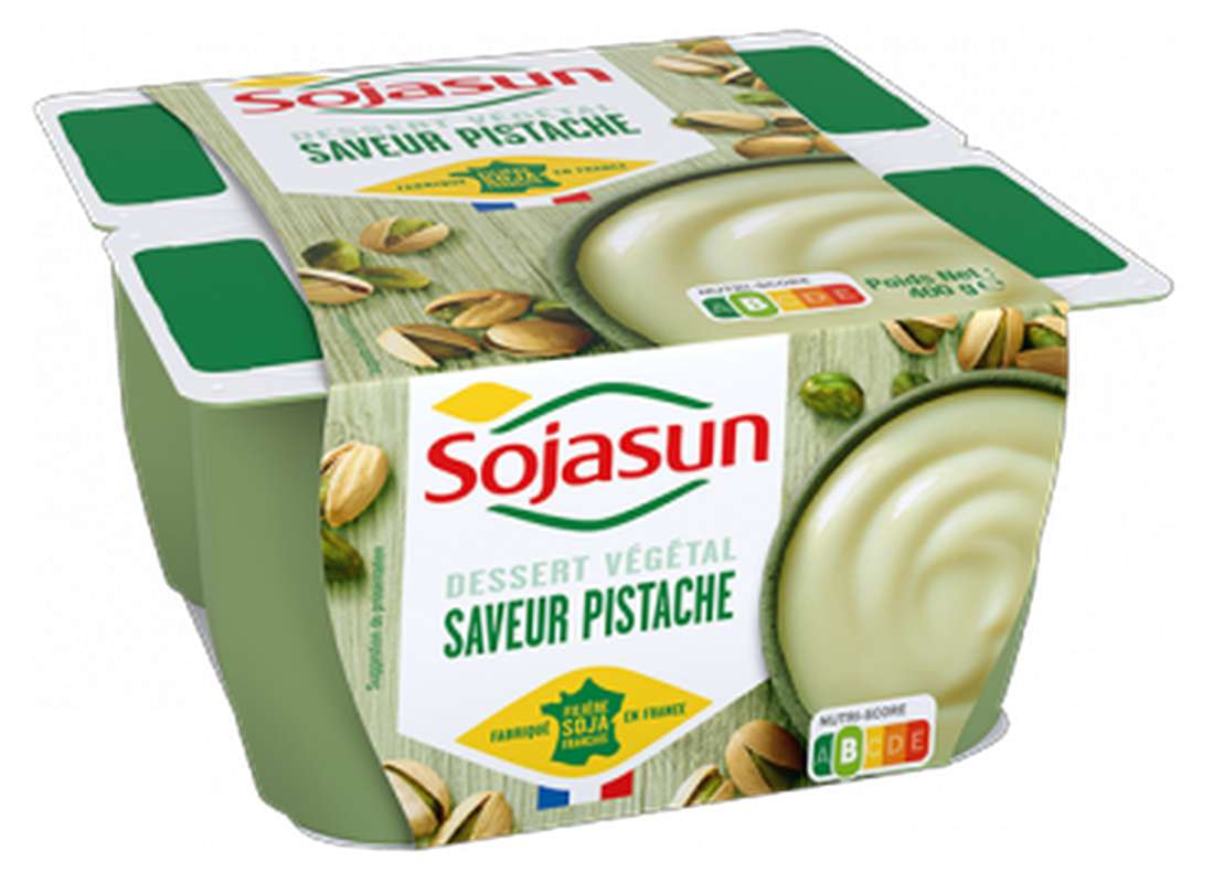 Dessert végétal saveur Pistache, Sojasun (4 x 100 g) | La belle vie ...
