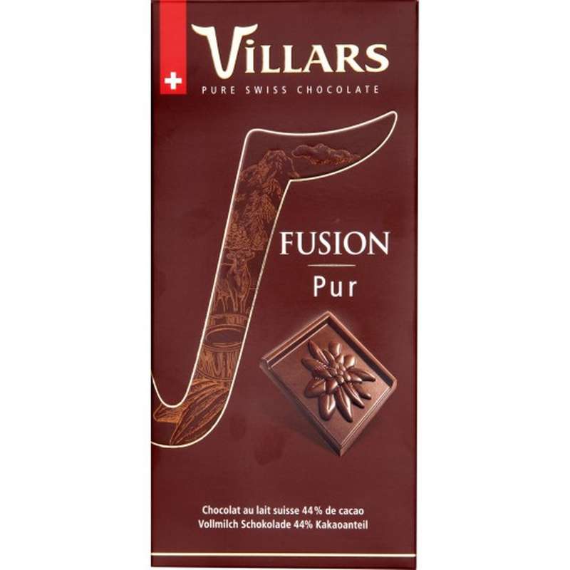 Chocolat au lait suisse fusion pur, Villars (100 g) | La belle vie ...