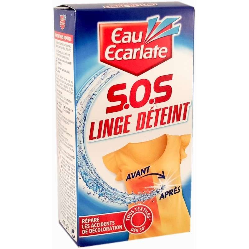 Eau écarlate Linge Déteint