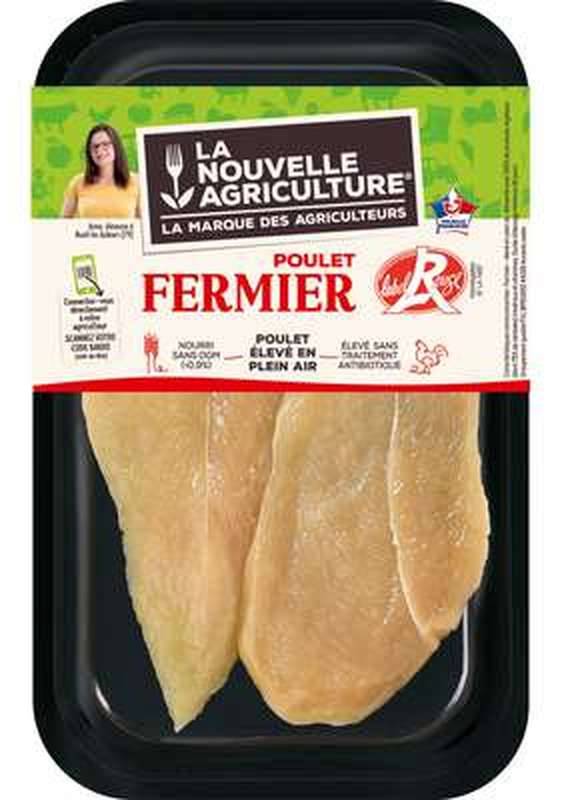 Escalopes de poulet fermier Label rouge, La Nouvelle Agriculture (x 2 ...