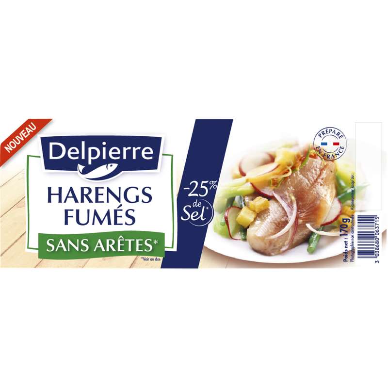Filets de harengs allégés en sel, Delpierre (170 g) | La belle vie ...
