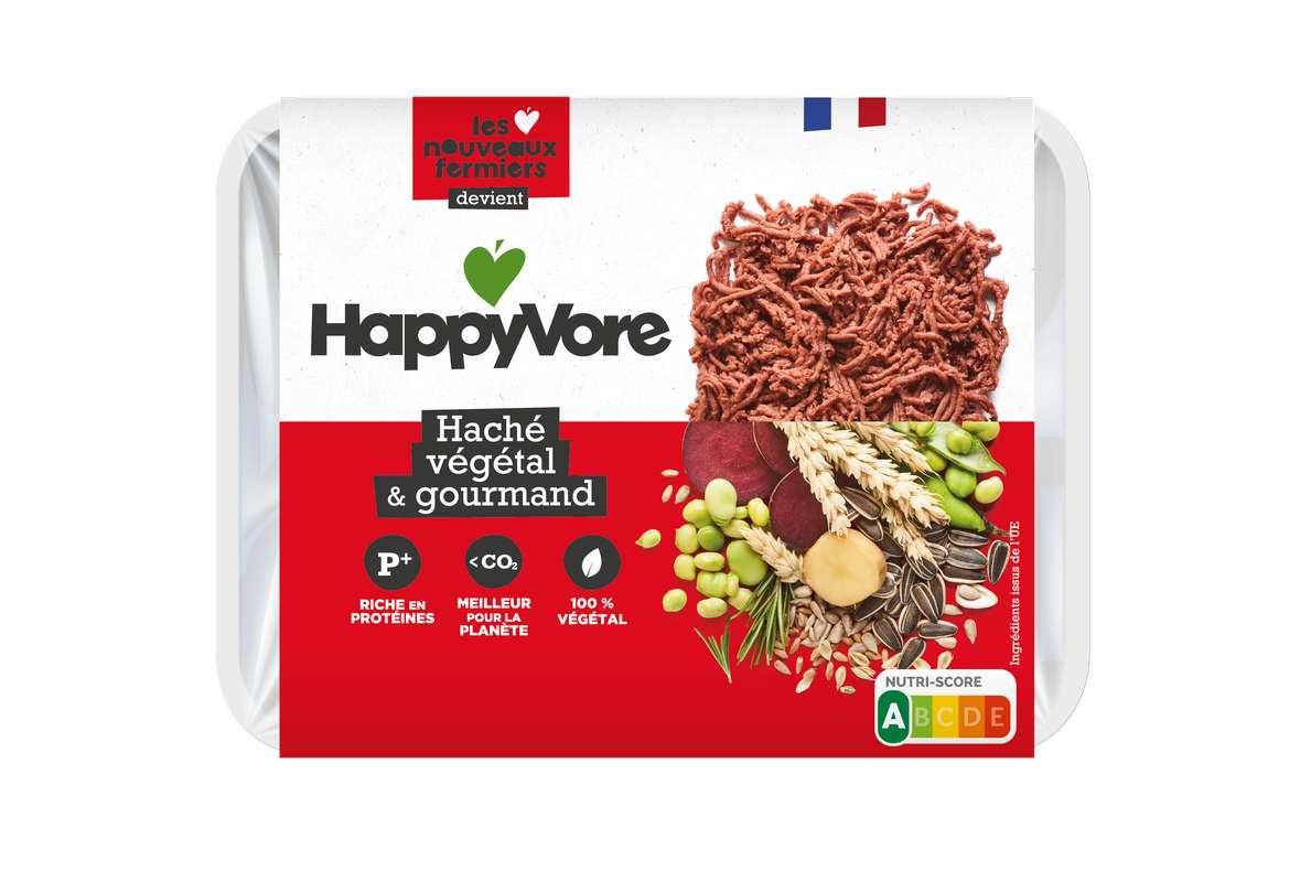 Haché végétal & gourmand, HappyVore (200 g - ex Les Nouveaux Fermiers ...