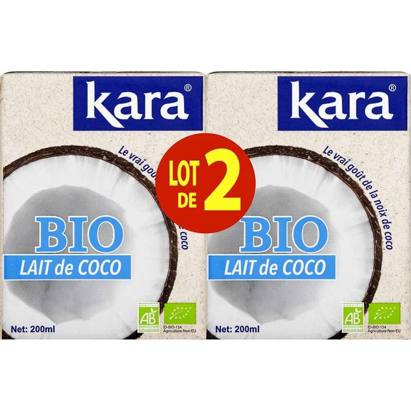 Lait De Coco BIO, Kara LOT DE 2 (x2, 400 ml) | La Belle Vie : Courses ...