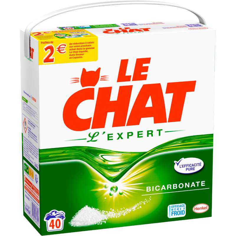 Lessive en poudre L'Expert, le Chat (2, 6 kg = 40 lavages) | La belle ...