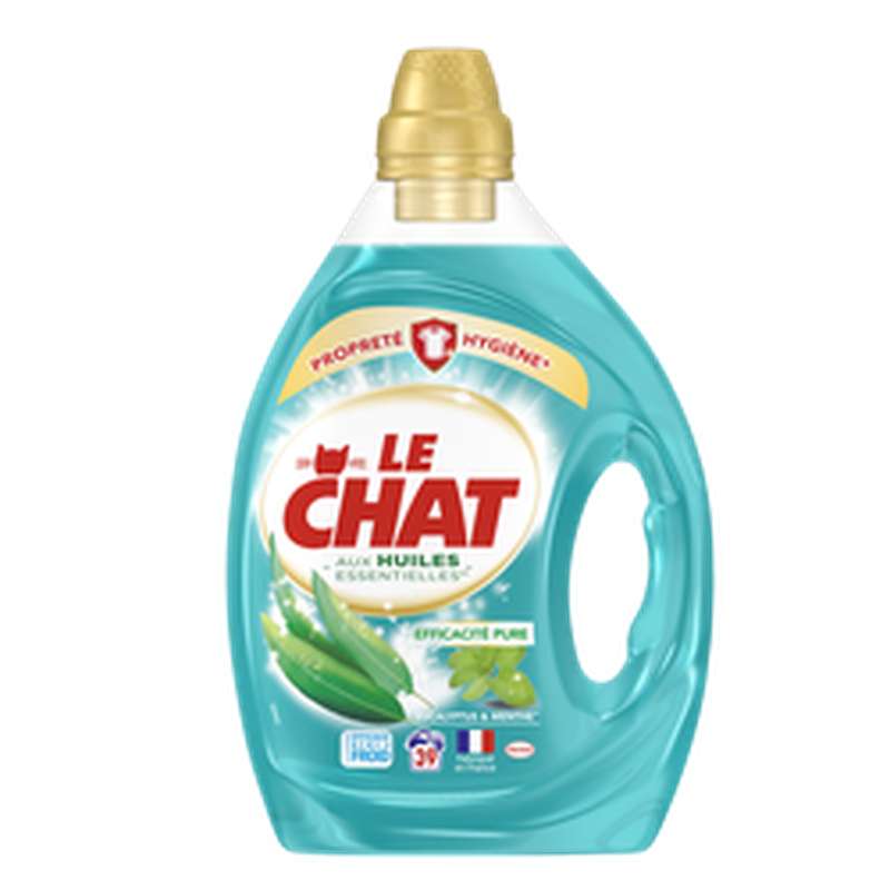 Lessive huiles essentielles propreté et hygiène, Le Chat (1,95 L) | La ...