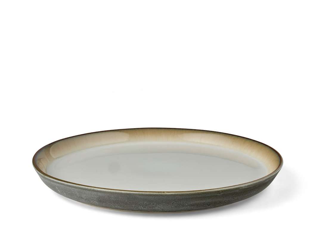 Lot de 6 Assiettes Gastro 27 cm - gris & crème, Bitz (x 6) | La Belle ...