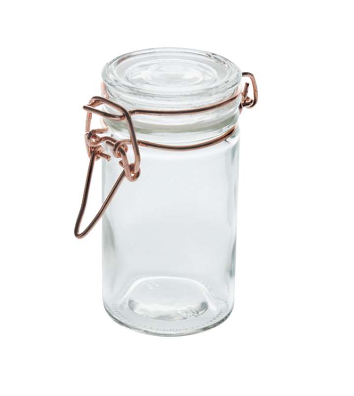 Mini bocaux en verre, avec couvercle hermétique cuivré 100 ml (x 3 ...