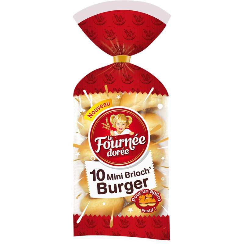 Mini brioch' burger, La Fournée Dorée (x 10, 200 g) | La Belle Vie : Courses en Ligne ...