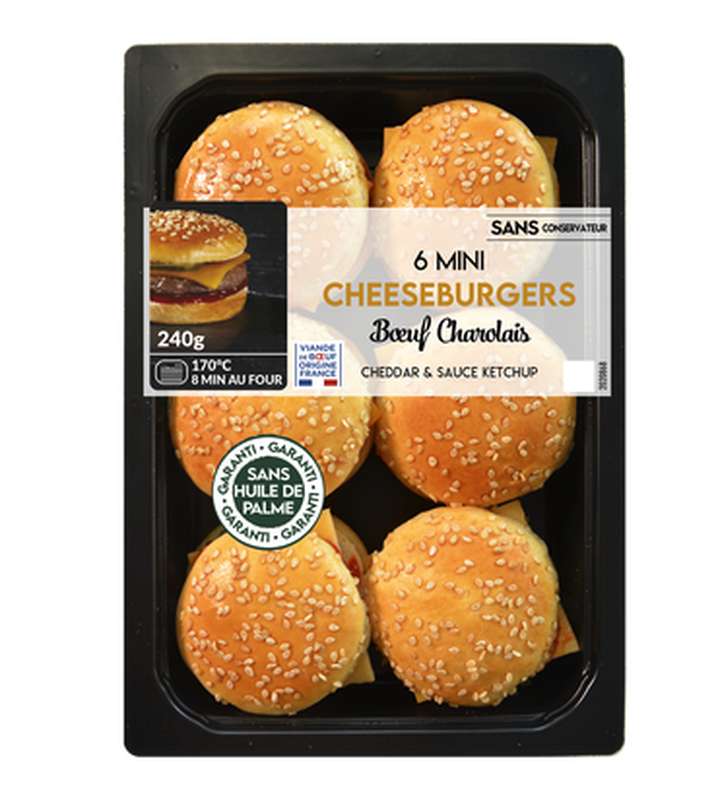 Mini burgers boeuf cheddar, Mix Buffet (x 6, 240 g) | La Belle Vie ...