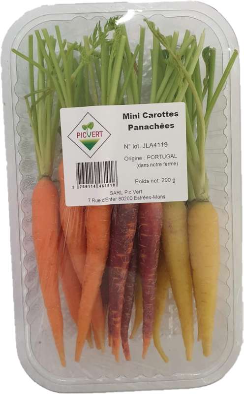 Mini carottes multicolores (200 g), Portugal | La belle vie : Changez ...