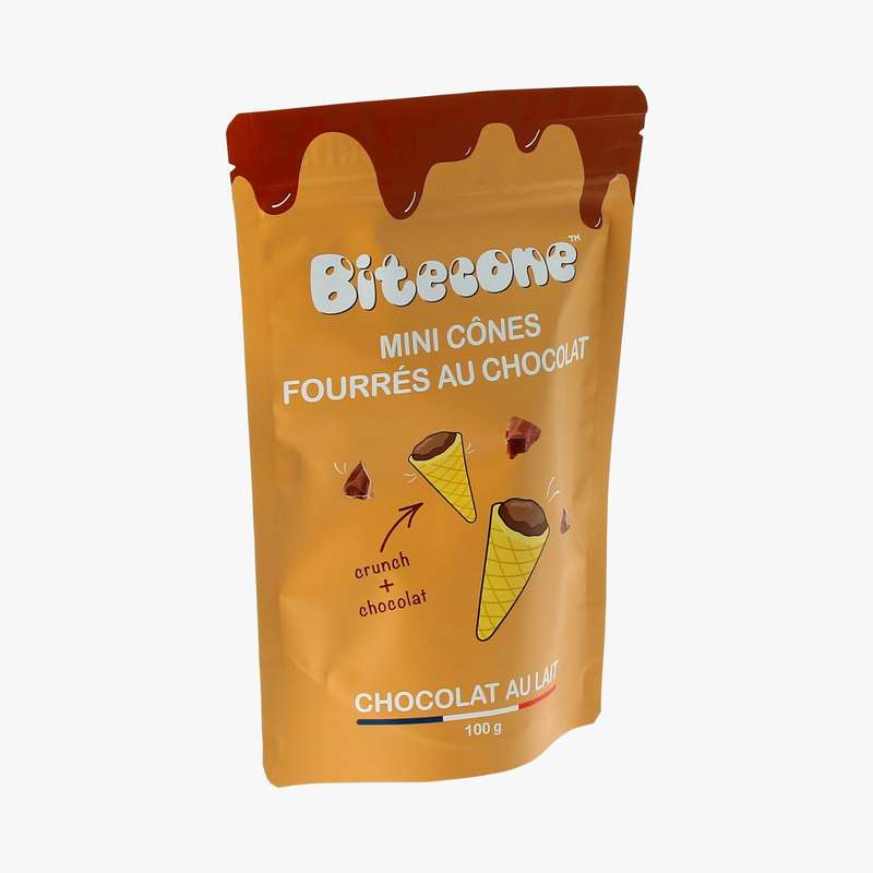 Mini cônes fourrés au chocolat au lait, Bitecone (100g) | La Belle Vie ...