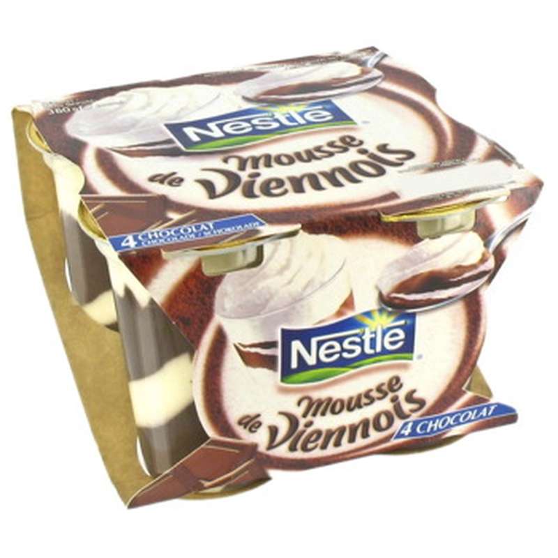Mousse de Viennois au chocolat, Nestlé (4 x 90 g) | La belle vie ...
