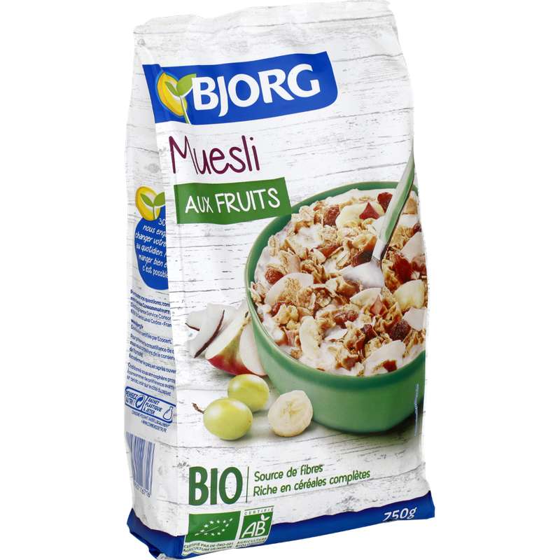 Muesli aux fruits BIO, Bjorg (750 g) | La belle vie : Changez votre ...