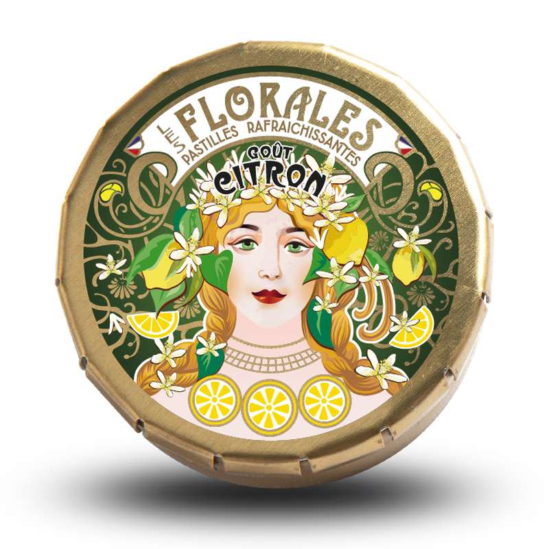 Pastilles rafraîchissantes au citron, Les Florales (12 g) | La Belle ...