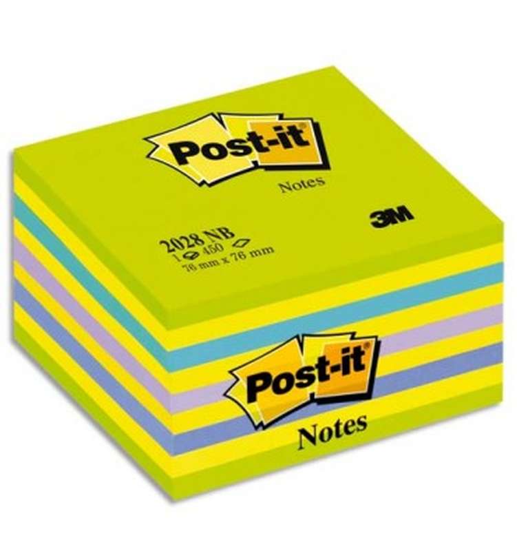 POST-IT Bloc NEON 7,6 x 7,6 cm 450 feuilles | La Belle Vie : Changez ...