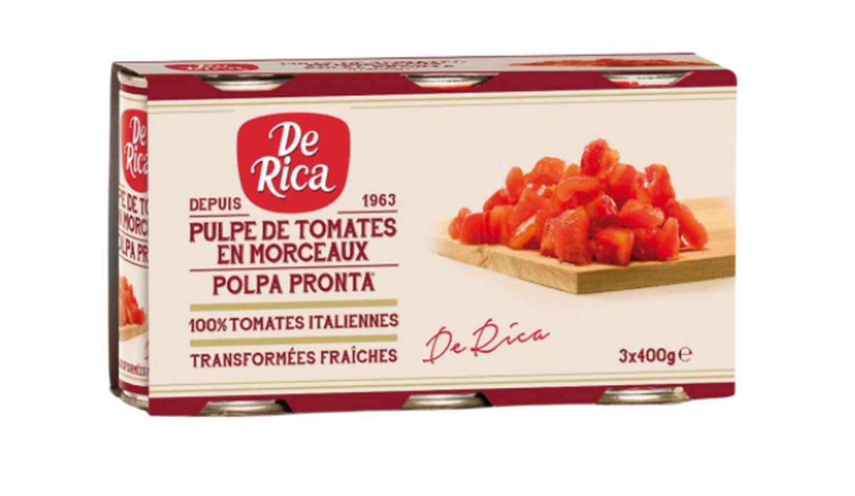 Pulpe de tomates, De Rica (3 x 400 g) | La Belle Vie : Courses en Ligne ...