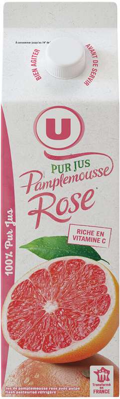 Pur jus de pamplemousse rose réfrigéré, U (1 L) | La Belle Vie : Courses en Ligne - Livraison à ...