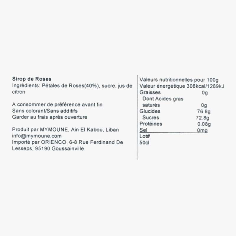 Sirop de roses, Mymouné (50cl) | La Belle Vie : Courses en Ligne ...
