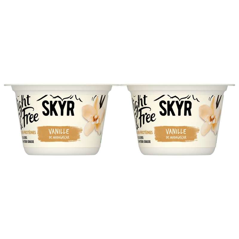 Skyr allégé 0% MG vanille, Light & Free (2x 145 g) | La Belle Vie ...