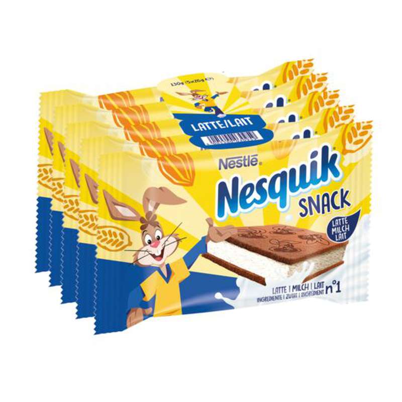 Snack goûter moelleux Choco Lait, Nesquik (5 x 26 g) | La belle vie ...