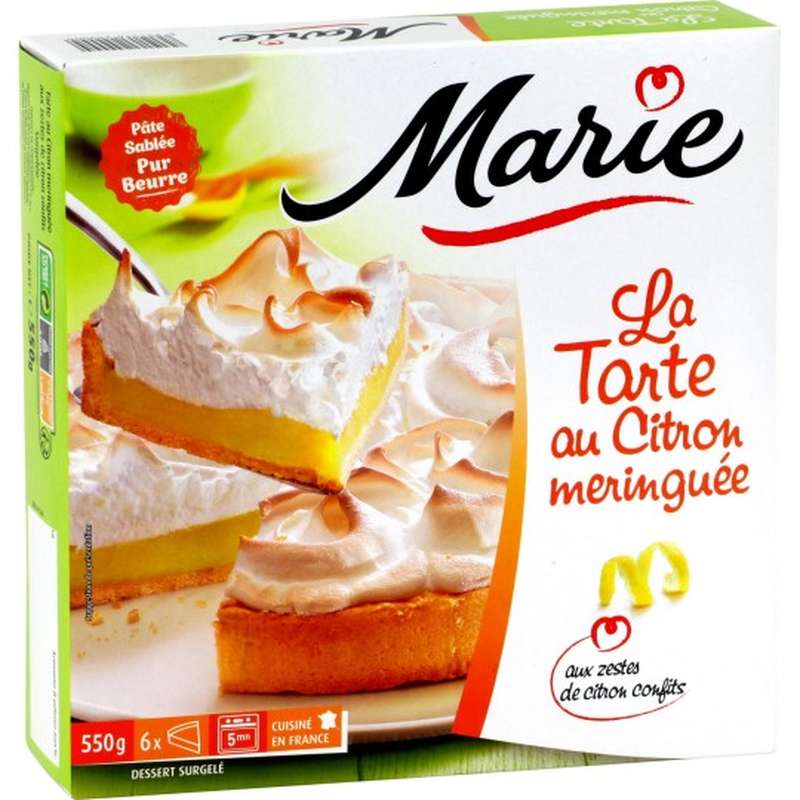 Tarte Citron Meringuée, Marie surgelé (550 g) | La Belle Vie : Courses ...